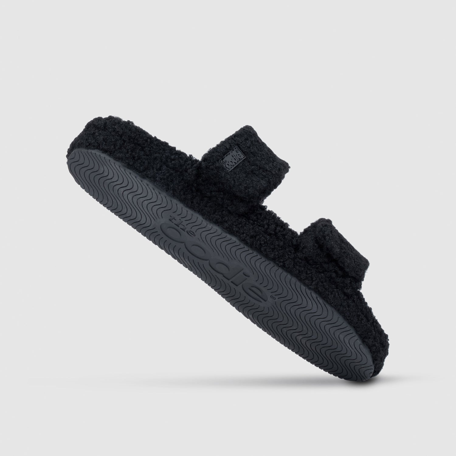 Black Two Strap Sherpa Slide – The Oodie UK