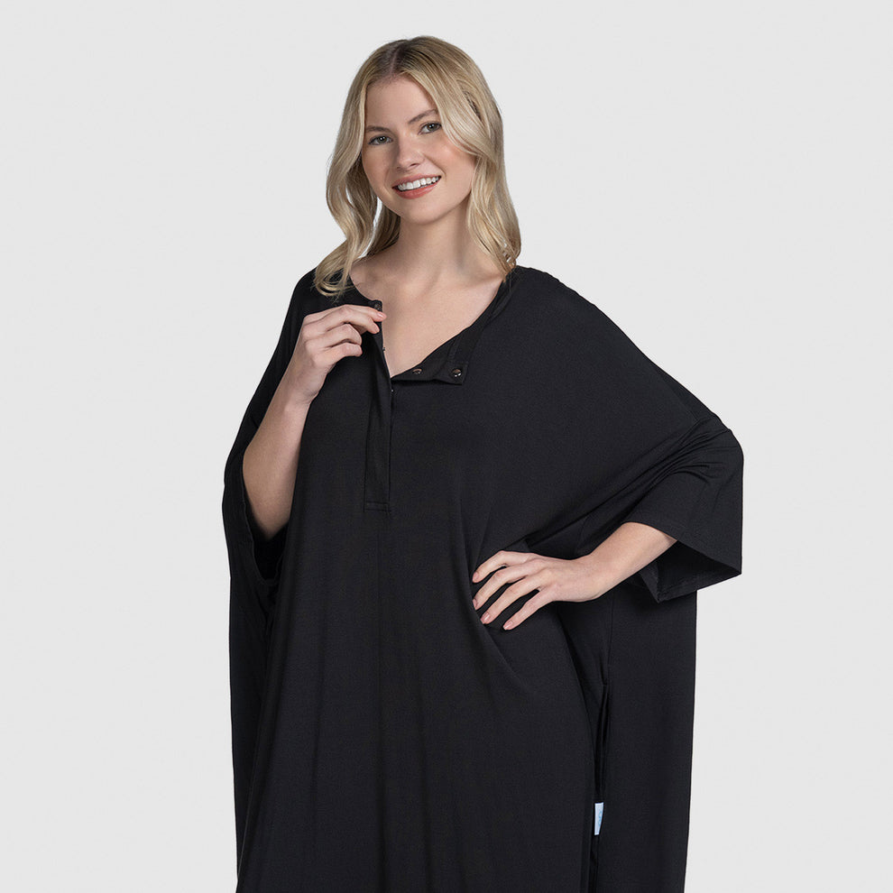 Black Button-Up Sleep Tee – The Oodie UK