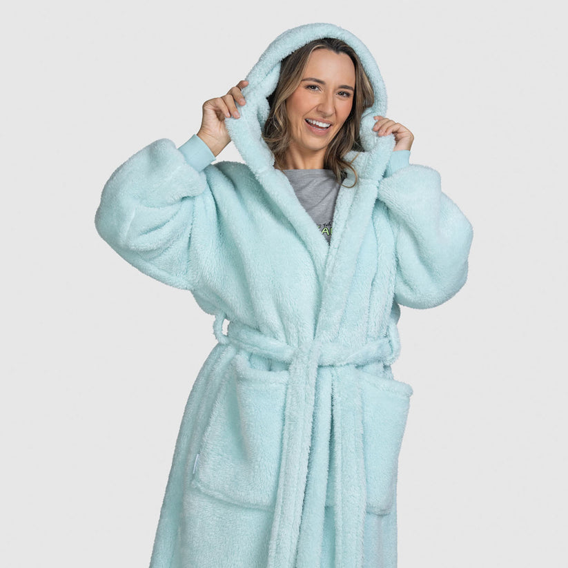 Blue Fluffy Dressing Gown – The Oodie UK