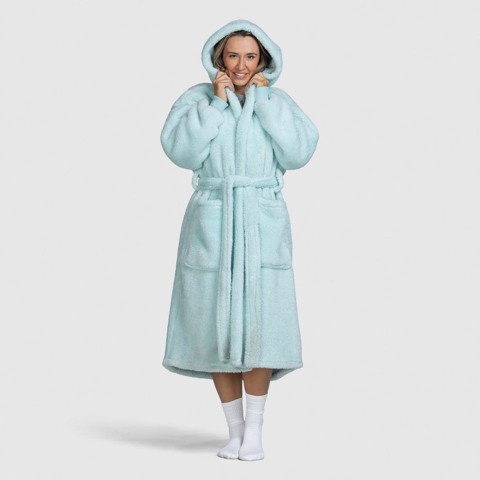 Blue Fluffy Dressing Gown – The Oodie UK