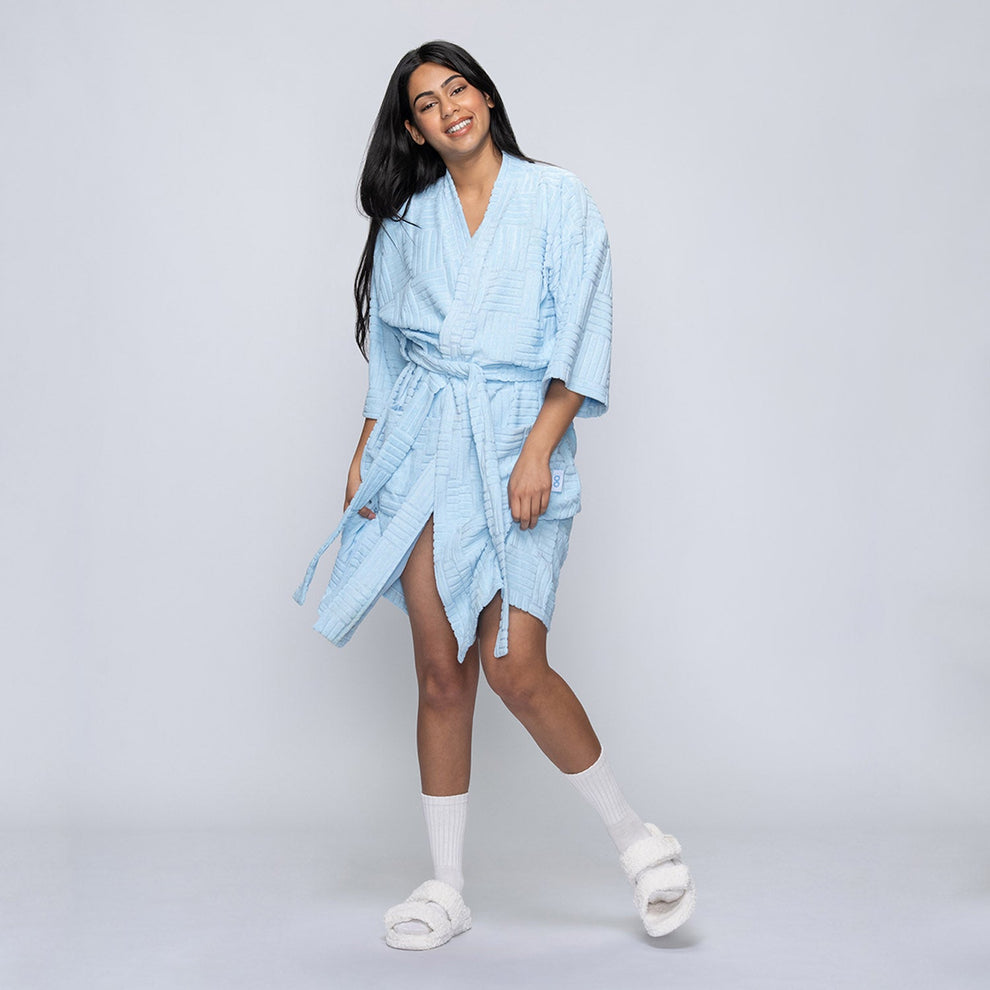 Blue Line Geo Summer Dressing Gown – The Oodie UK