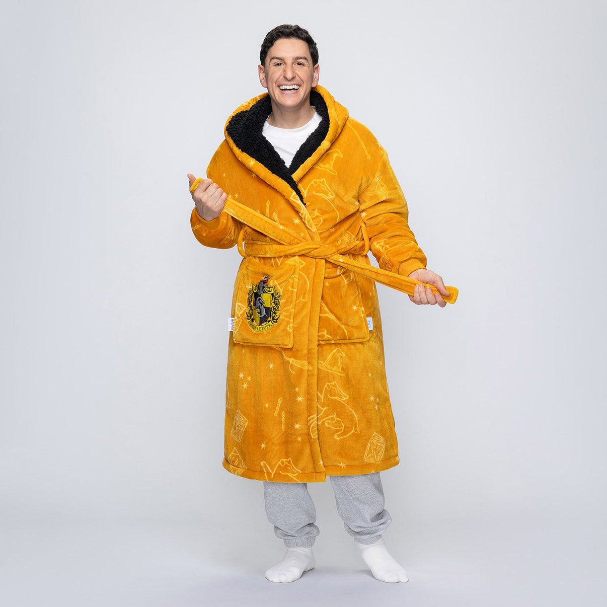 Harry Potter Hufflepuff Sherpa Dressing Gown Licensed – The Oodie UK
