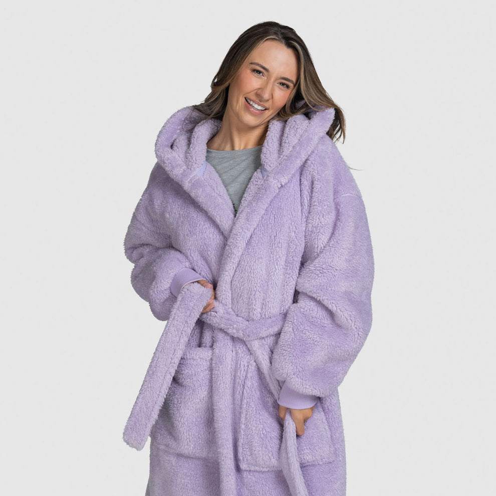 Lilac Fluffy Dressing Gown – The Oodie UK