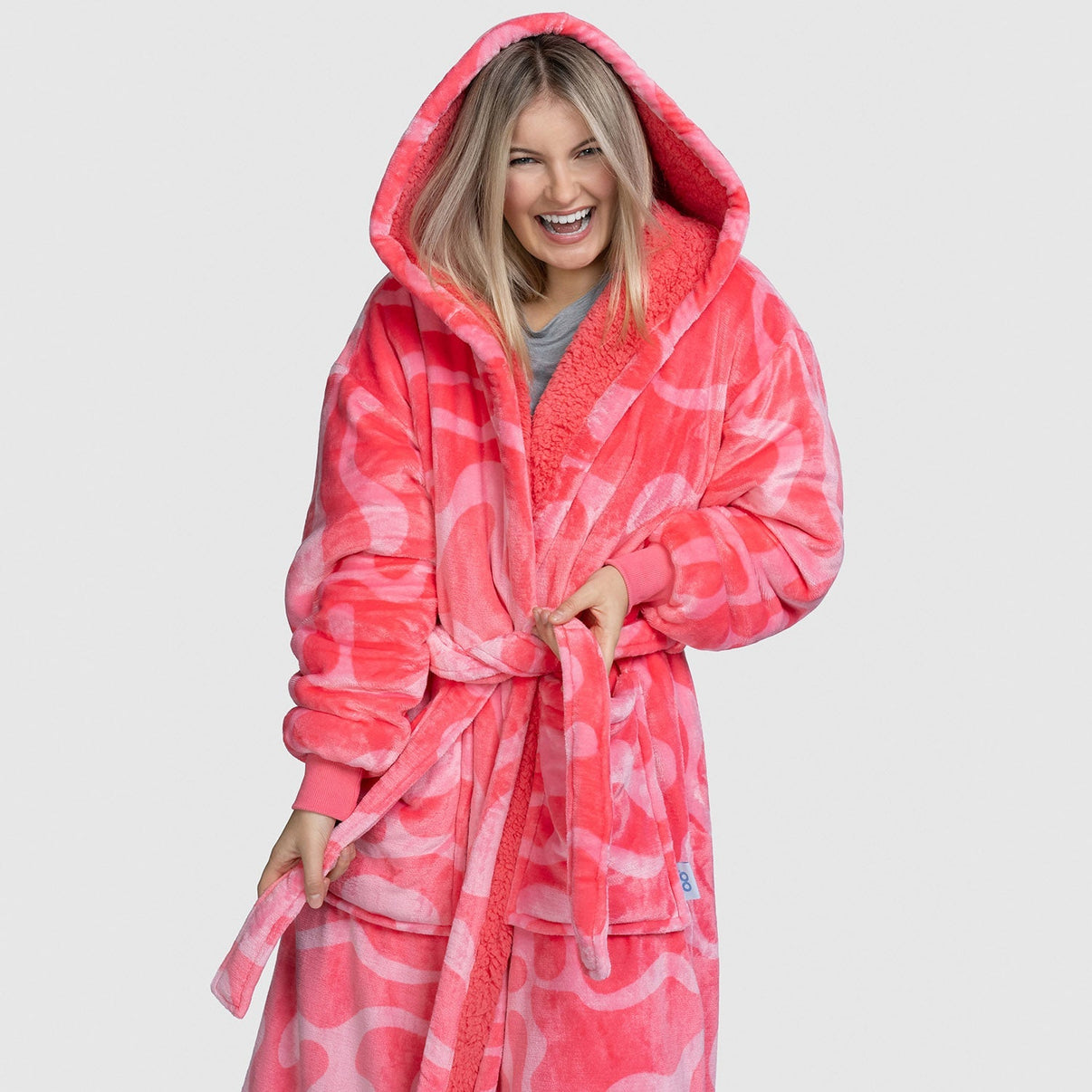 Pink Swirl Sherpa Dressing Gown – The Oodie UK