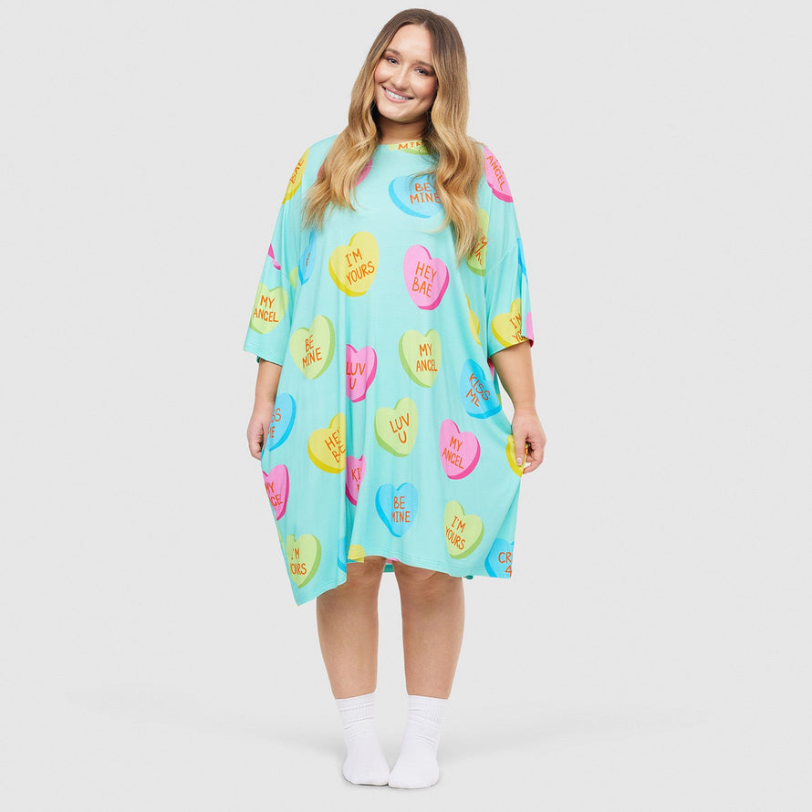 Love Heart Candies Oodie Sleep Tee – The Oodie UK