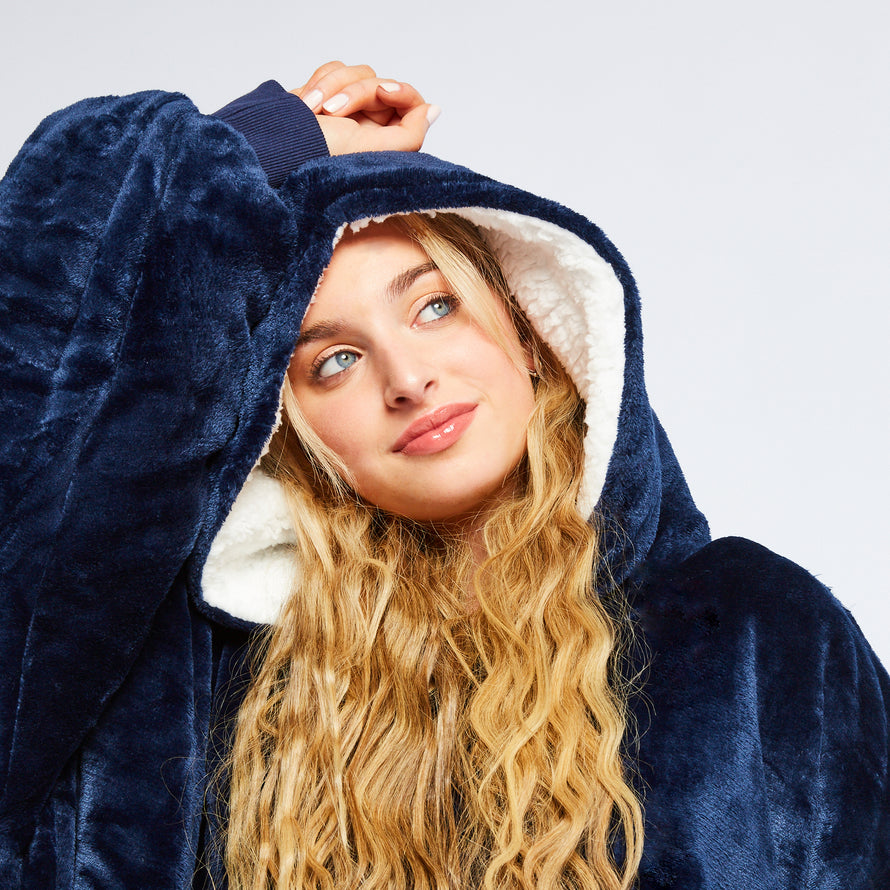 Navy Oodie | Wearable Hooded Blanket – The Oodie UK