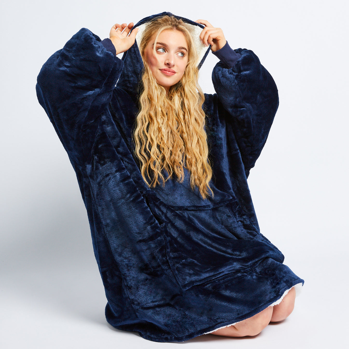 Navy Oodie | Wearable Hooded Blanket – The Oodie UK