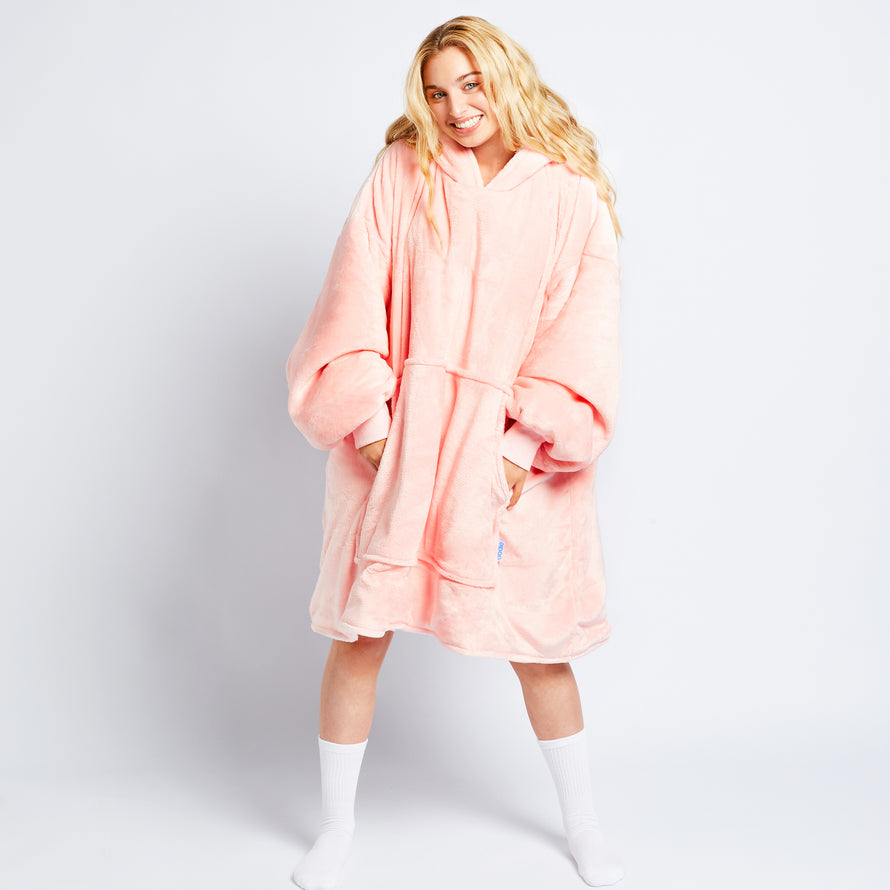 Pink Oodie Wearable Hooded Blanket The Oodie Uk